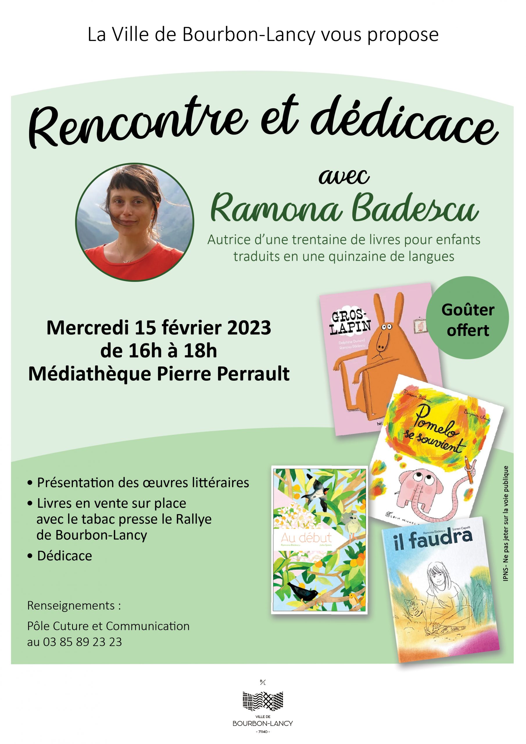 Venez à la rencontre d'une célèbre autrice de livres pour enfants ...
