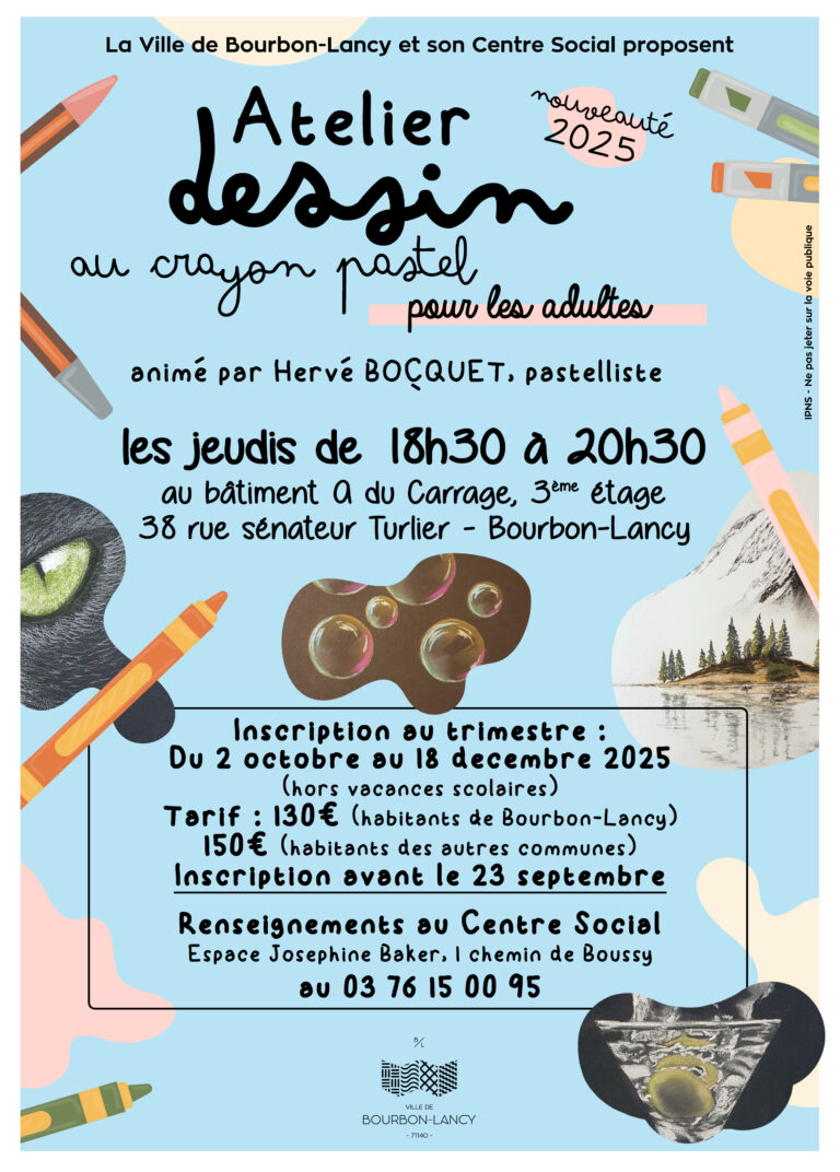 Un atelier dessin pour les adultes - Ville de Bourbon Lancy : Ville de ...